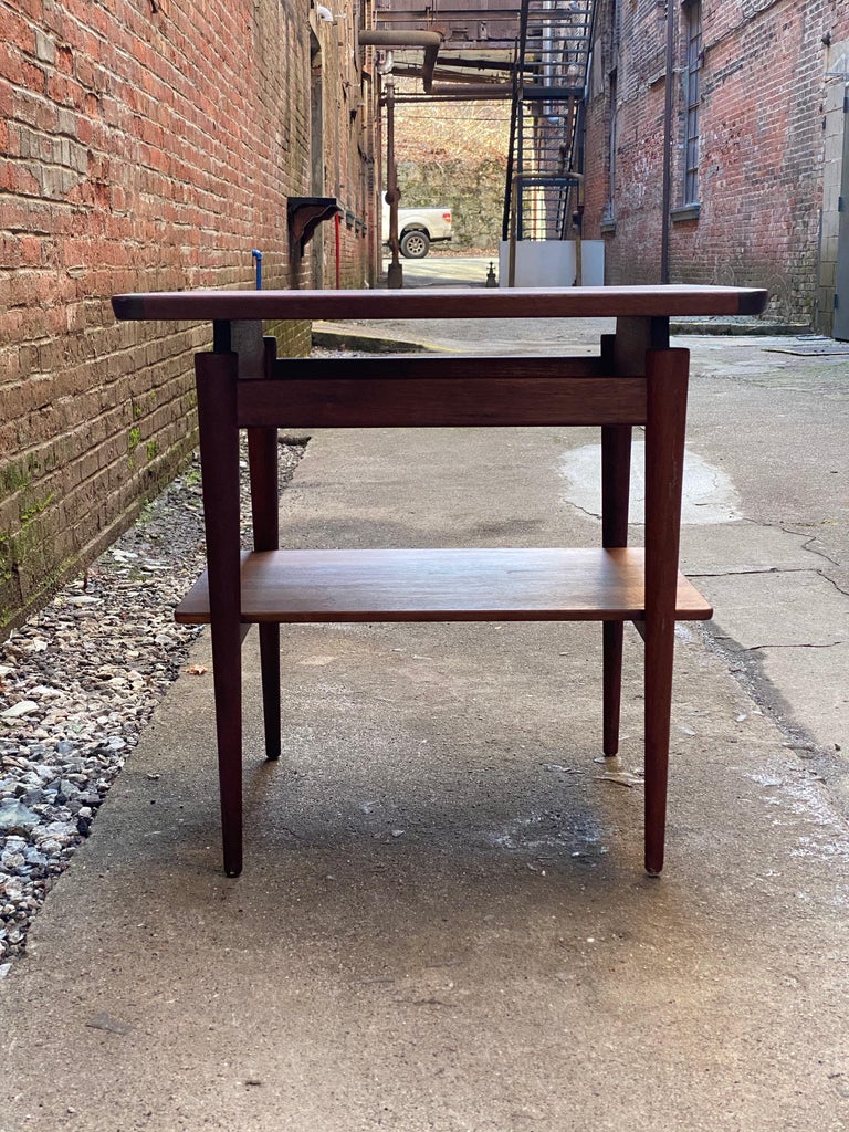 Jens Risom Walnut T-490 Floating Top End Table at 1stDibs