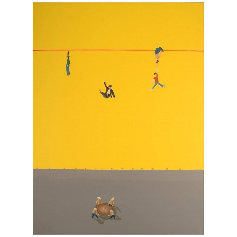Jens Ulrich Petersen 'b. 1947' Danish Listed Artist, Oil / Canvas, Men ...