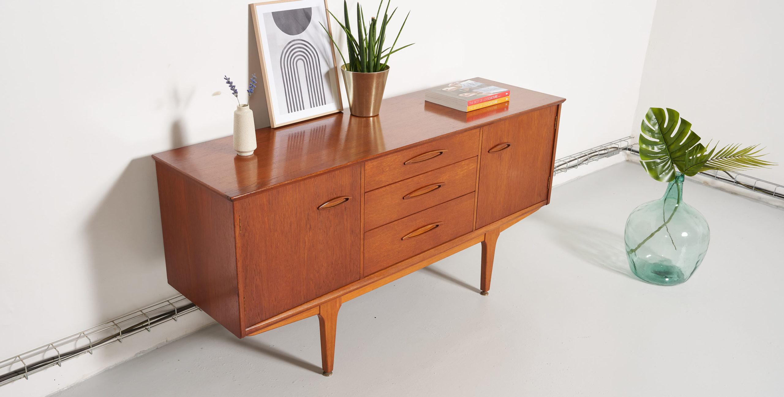 Jentique vintage sideboard in teak, Scandinavian style, 152cm For Sale ...