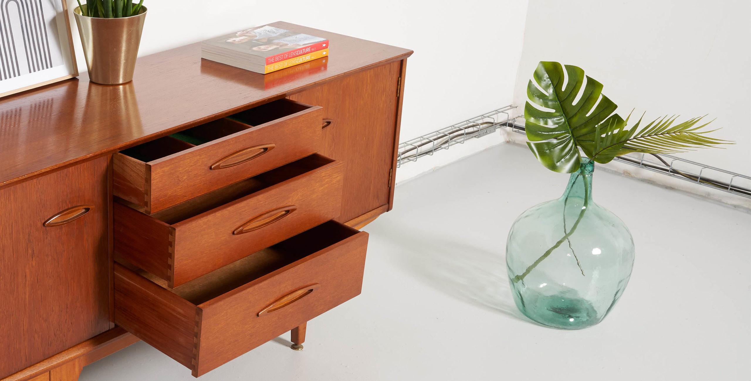 Jentique vintage sideboard in teak, Scandinavian style, 152cm For Sale ...