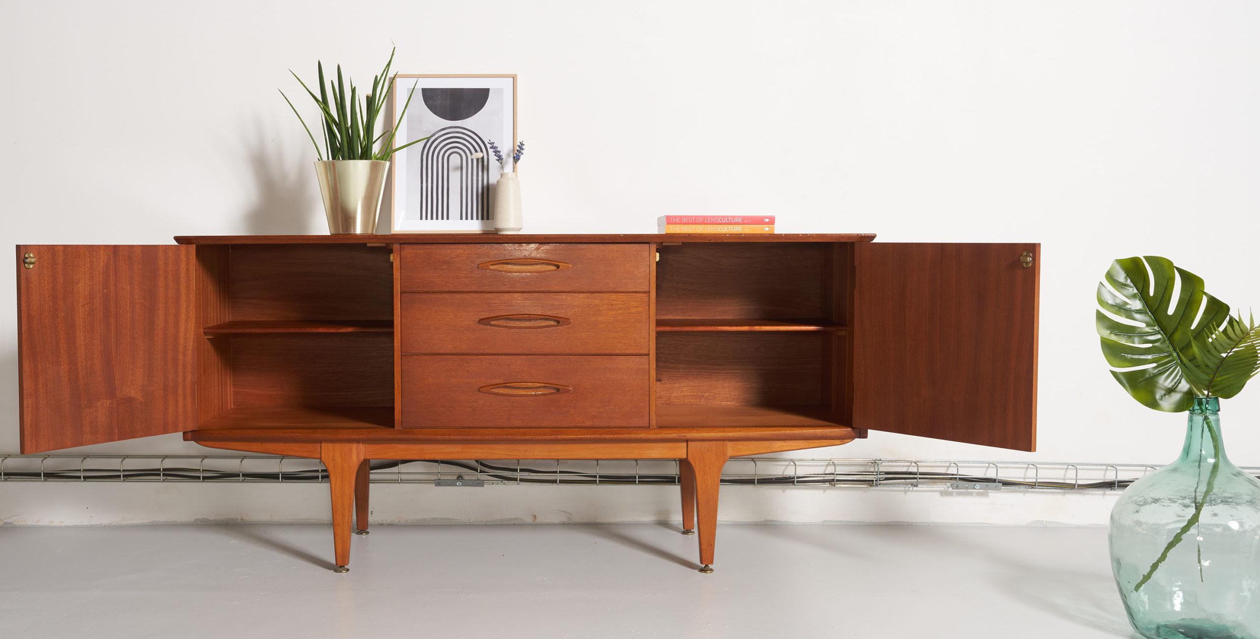 Jentique vintage sideboard in teak, Scandinavian style, 152cm For Sale ...