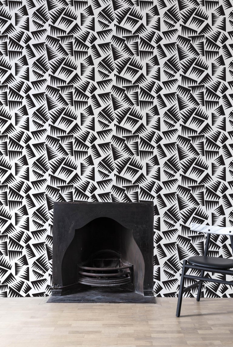 Jer Wallpaper Black and White For Sale at 1stDibs