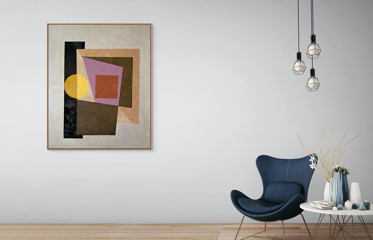 Jeremy Annear - Meeting Point (Barn Red) (Abstract painting) For Sale ...