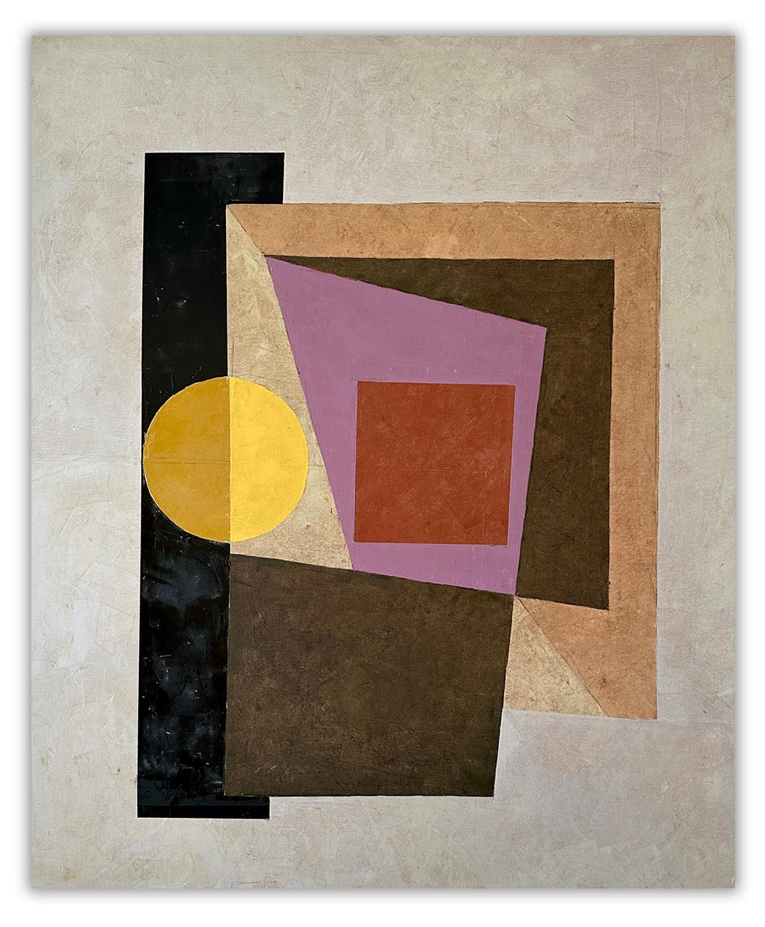 Jeremy Annear - Meeting Point (Barn Red) (Abstract painting) For Sale ...