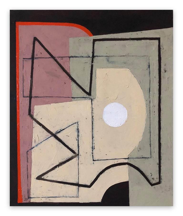 Jeremy Annear - Red Borderline with white sphere II For Sale at 1stDibs
