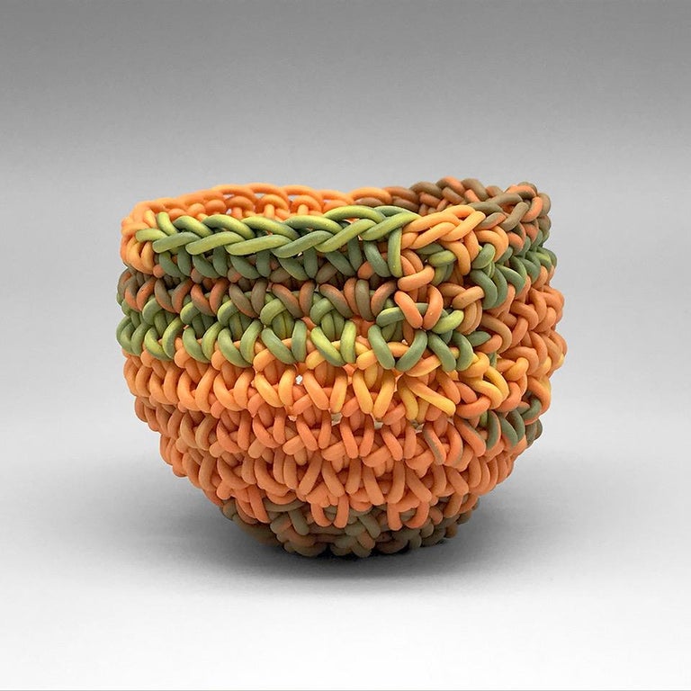 Jeremy Brooks - "Crocheted Porcelain Tea Cup Number 93", Contemporary ...