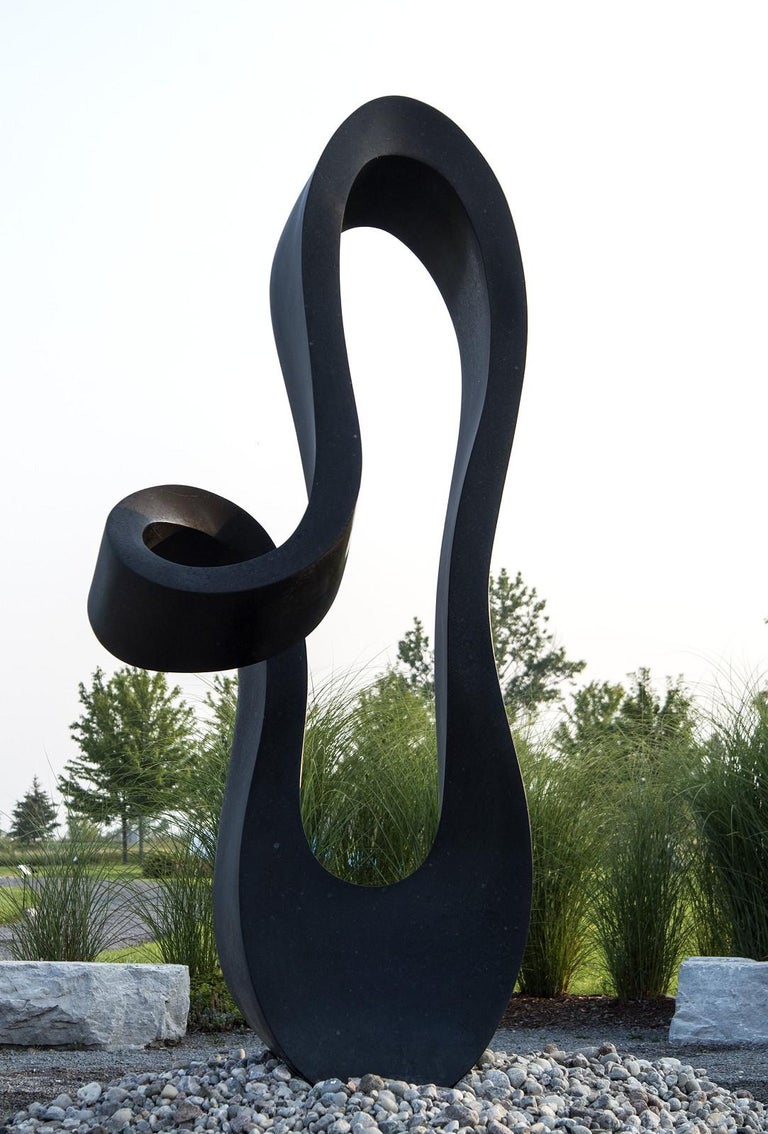 Jeremy Guy - Signature No 4 - large, smooth, black granite, outdoor ...
