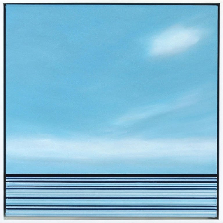 Jeremy Prim - Untitled No. 630 - Framed Contemporary Minimalist Blue ...