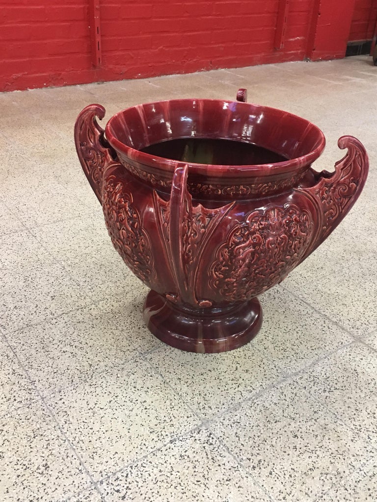 Jerome Massier, Very Large Ceramic Vase Art Nouveau, Vallauris, circa ...