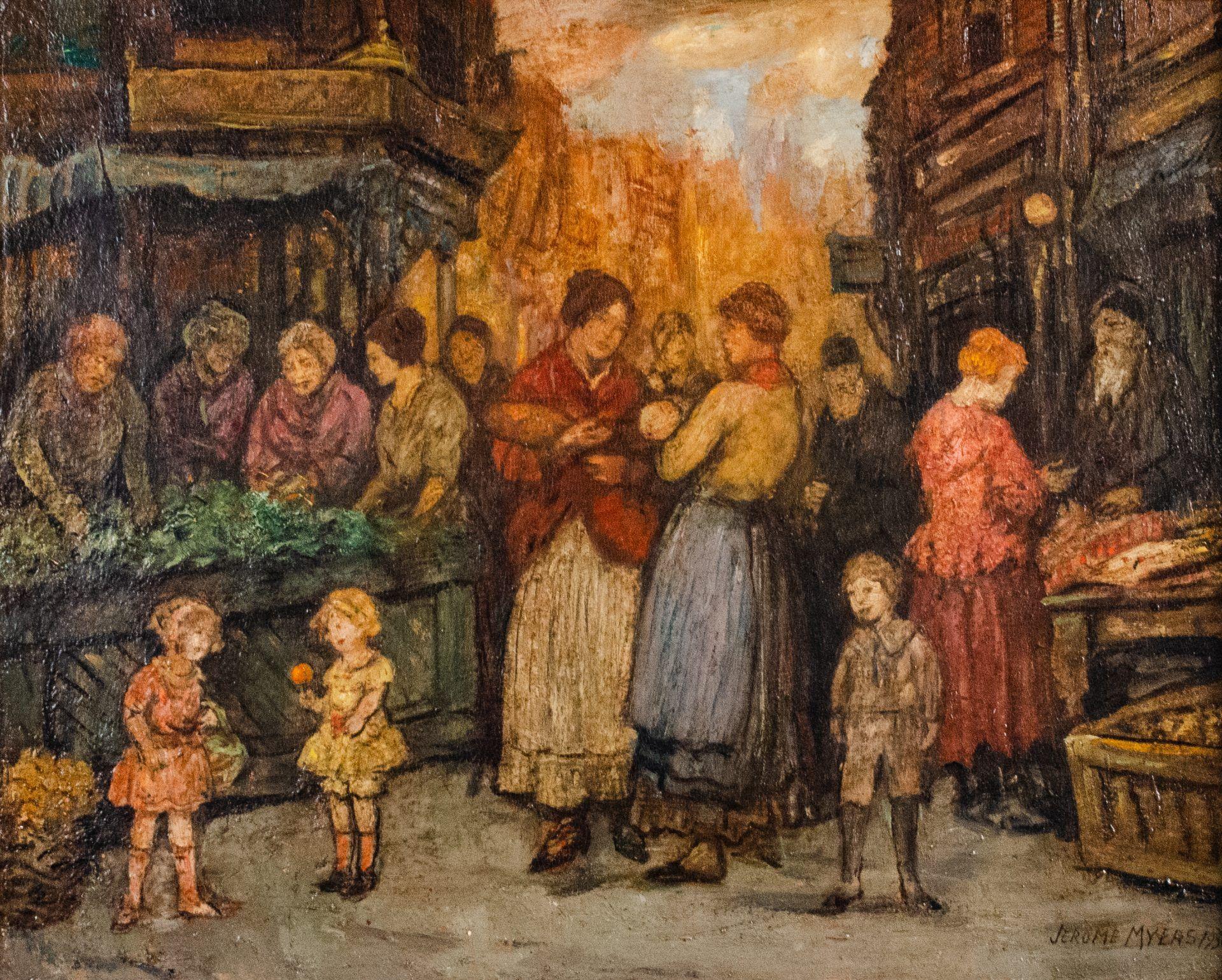 Jerome Myers - "Lower East Side, " Jerome Myers, Ashcan School, Market ...