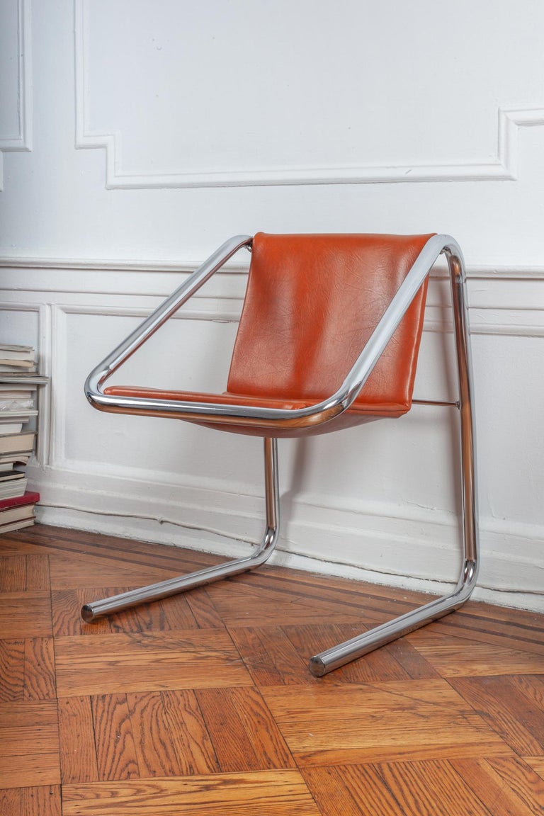 Jerry Johnson Style Chrome Leather Cantilever Chairs at 1stDibs | jerry ...