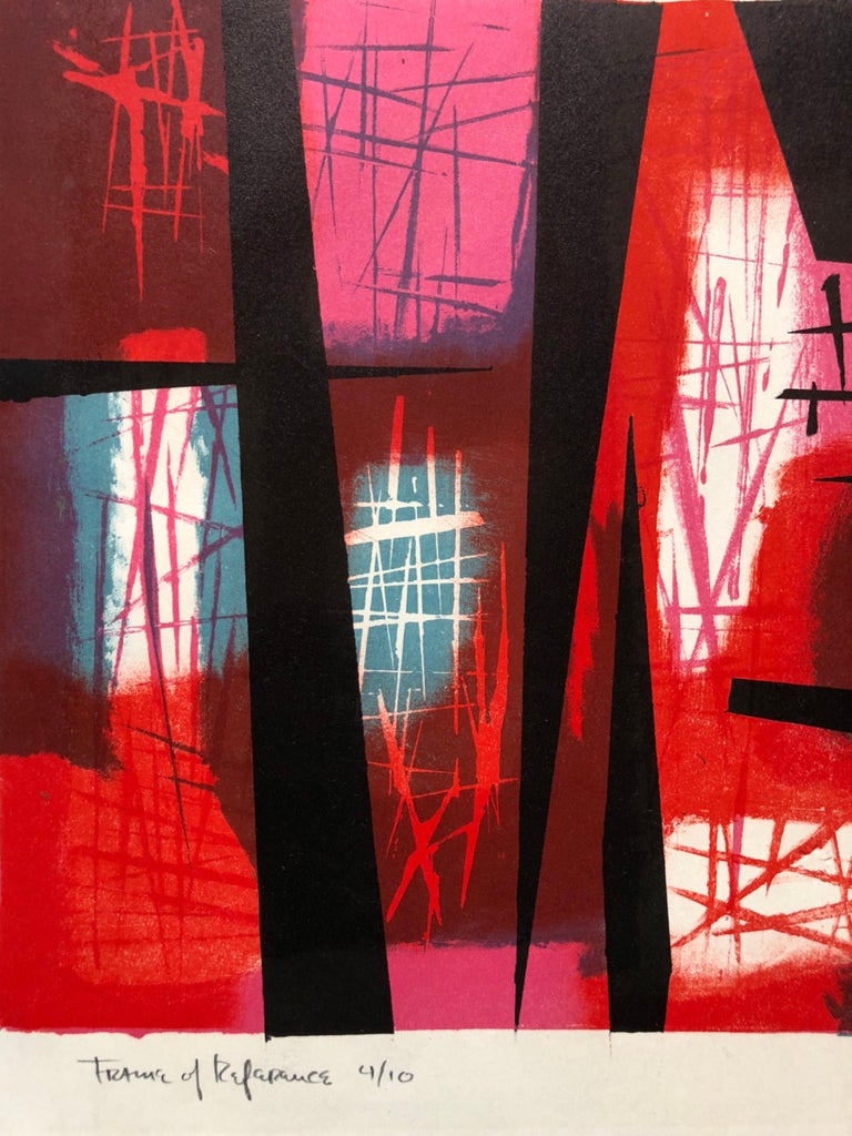 Jerry Opper - 1950s Abstract Stone Lithograph "Frame of Reference" Jerry Opper Mid Century at ...