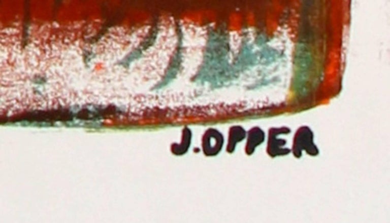 Jerry Opper - Abstract Lithograph in Warm Tones, Circa 1950 For Sale at ...