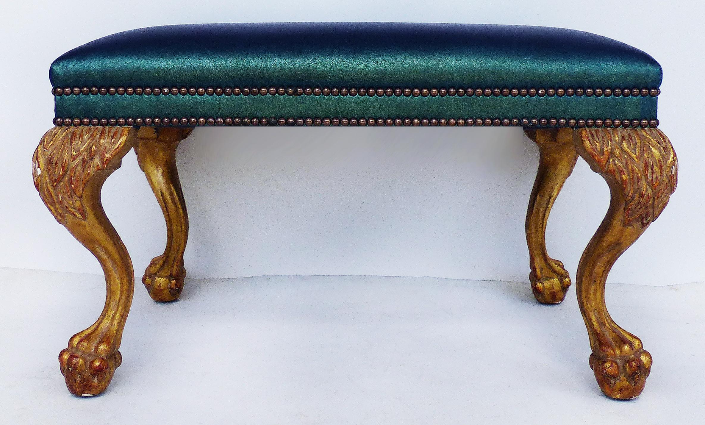 Jerry Pair of Dennis and Leen Lion Paw Benches/Ottomans by Formations ...