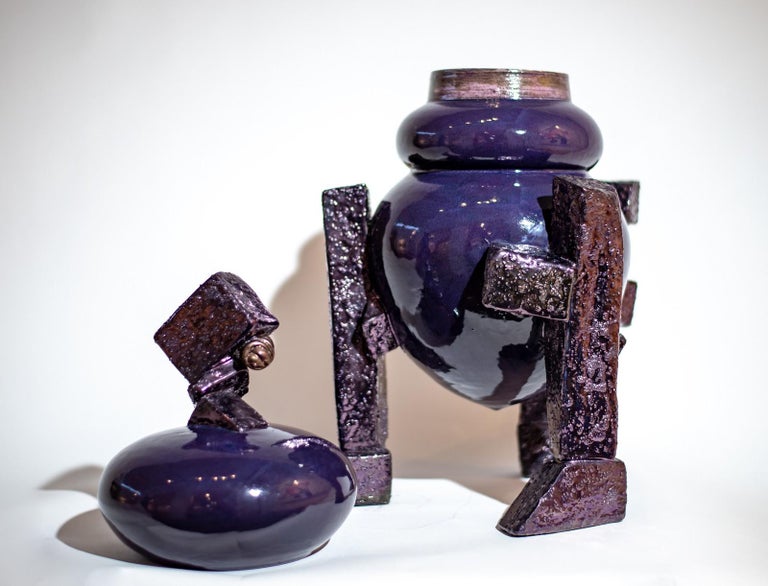 Jerry Rothman - Ritual Vessel Tureen - large, purple, decorative ...