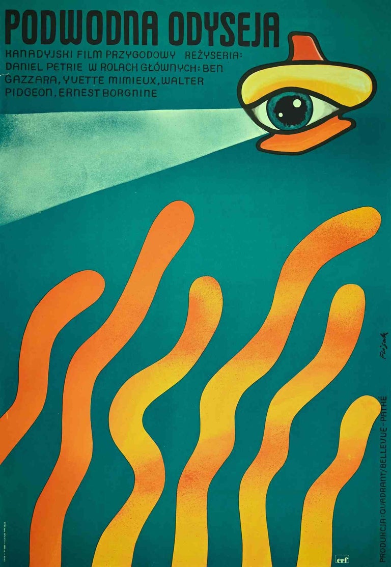 Jerzy Flisak - Affiche polonaise de Podwodna Odyseja - Offset original ...