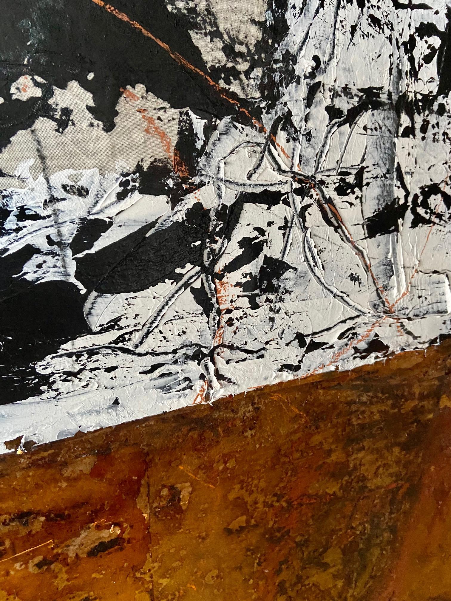 Jerzy Kubina - Lines Of Tension Large Abstract Expressionist For Sale ...