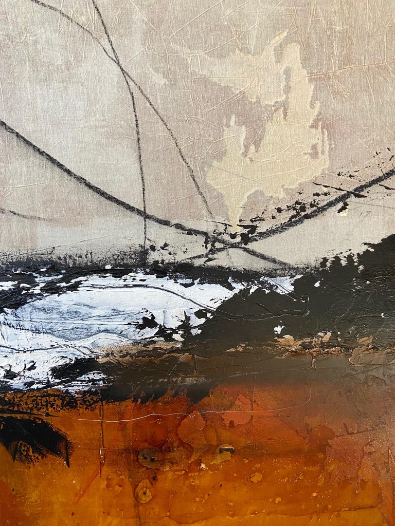 Jerzy Kubina - Lines Of Tension Large Abstract Expressionist Acrylic On ...