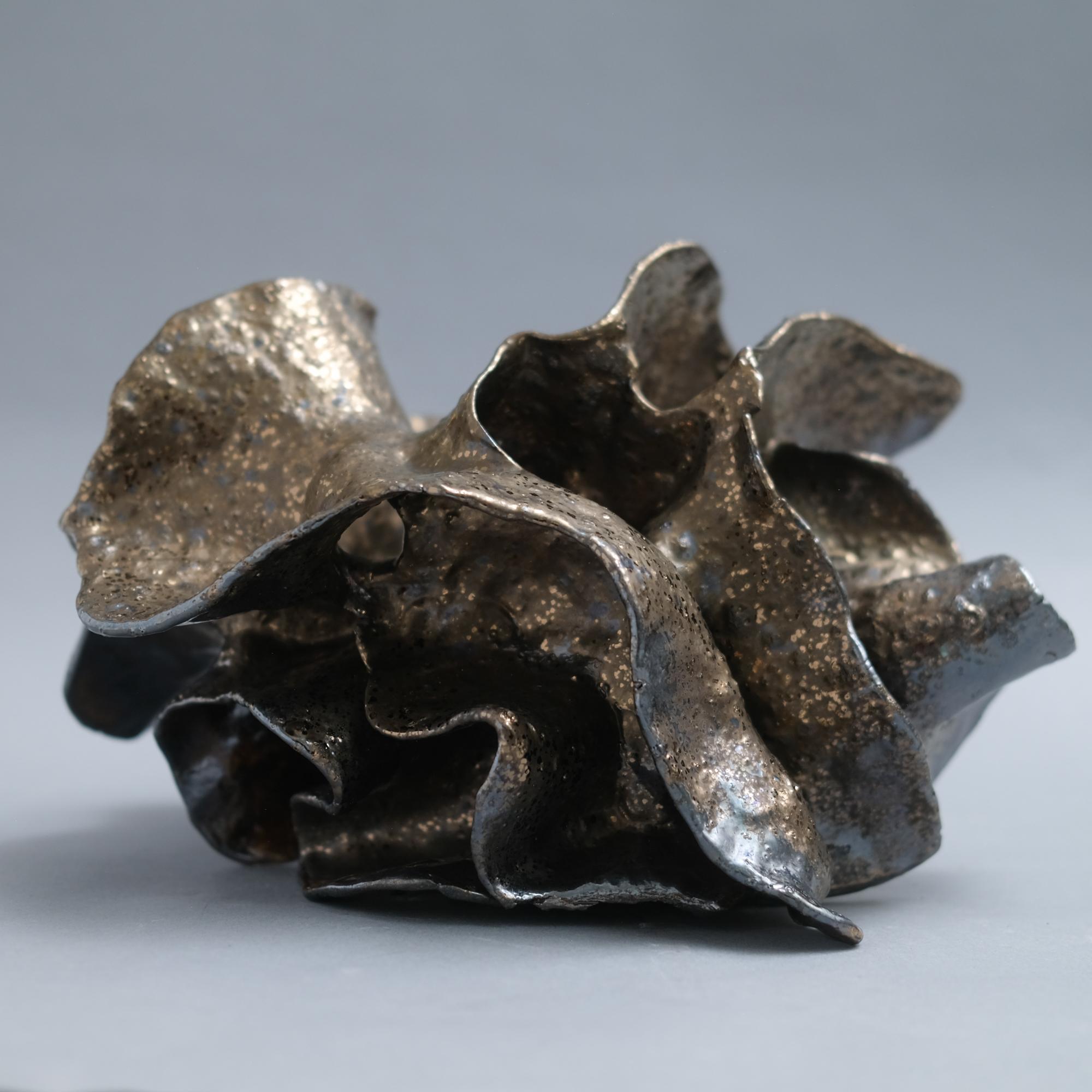 Jessamyn Go - "Rhythmic Sanctuary" Abstract metallic glaze stoneware ...