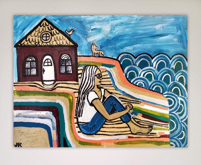Jessica JH Roller - Waiting, Original Painting For Sale at 1stDibs