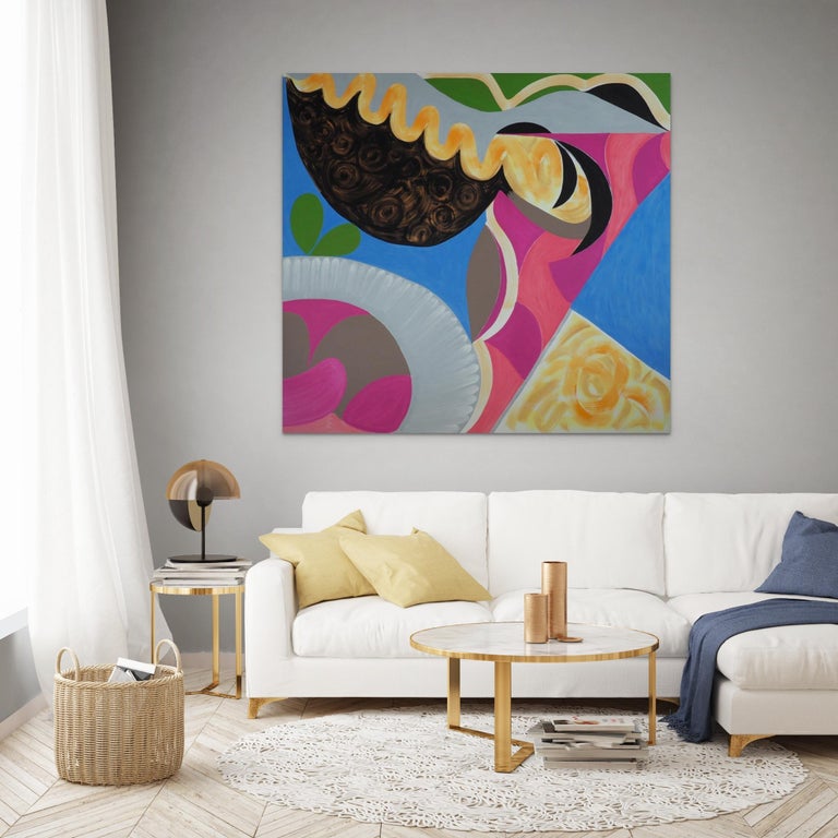 Jessica Snow - Confluence - Still Life 1 (Abstract painting) For Sale ...