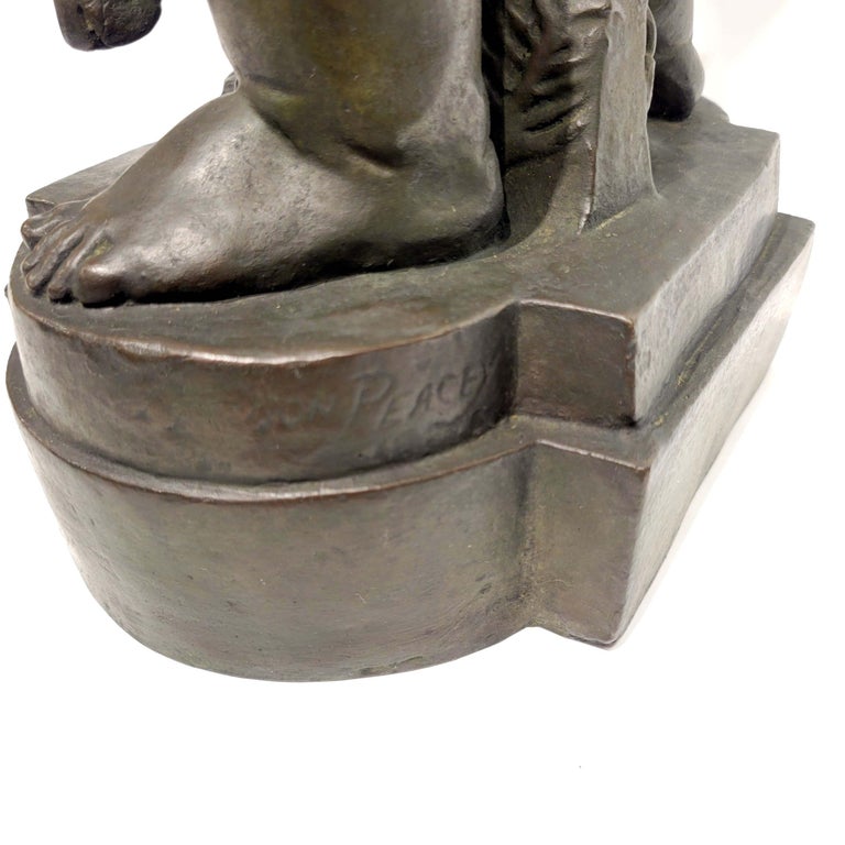 Jessie Lawson Peacey Bronze Sculpture For Sale at 1stDibs