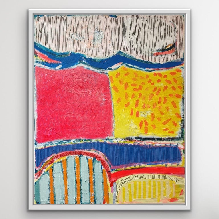 Jessie Woodward - 581, Contemporary Abstract Painting, Bright Statement ...