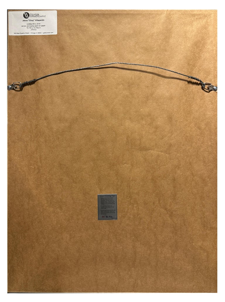 Jesús Chuy Villalpando (aka Feng) - Untitled #12 - Original Raw Graffiti Painting, Acrylic and ...