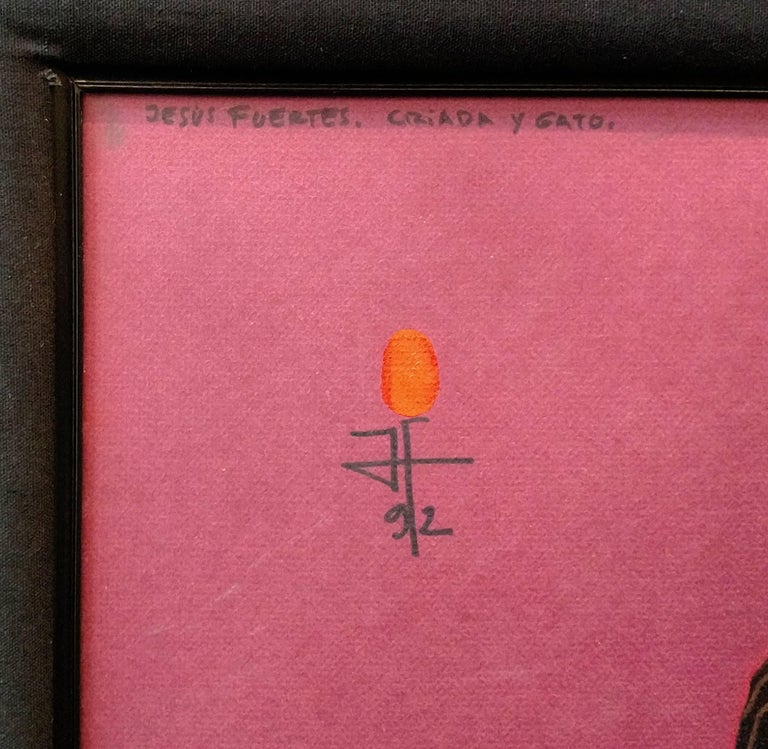 Jesus Fuertes - CRIADA Y GATO For Sale at 1stDibs