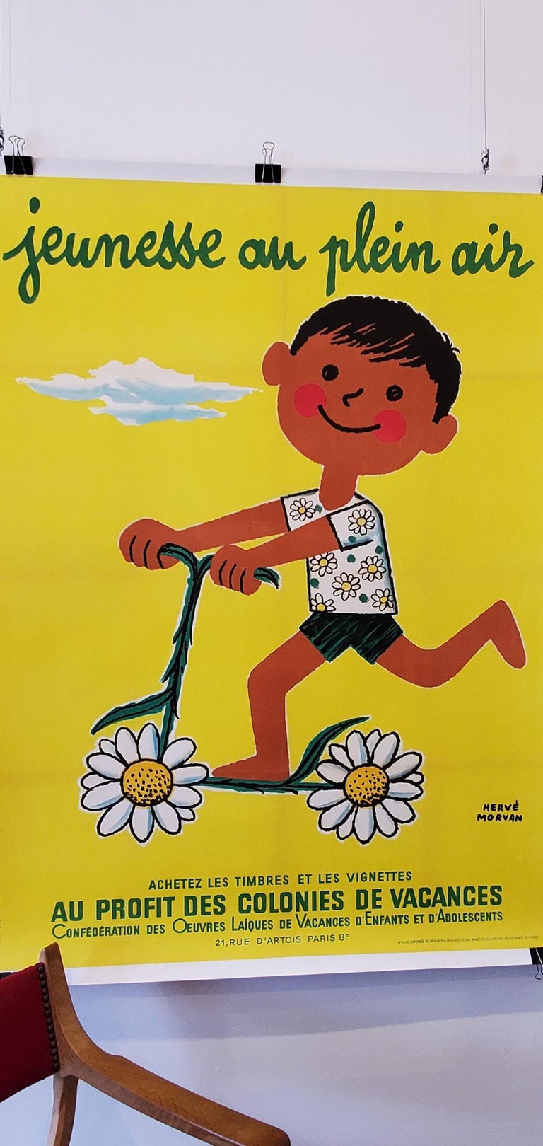 JEUNESSE AU PLEIN AIR Original Vintage Poster by Herve Morvan, 1968 For ...