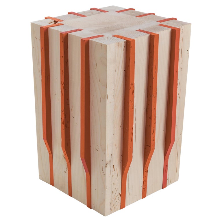 Jeunesse Stool / Side Table 2 Made in Solid Wood For Sale at 1stDibs