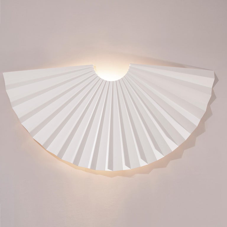 Jeux Contemporary Fan Shaped Wall Light Metal Origami Folded Limited ...