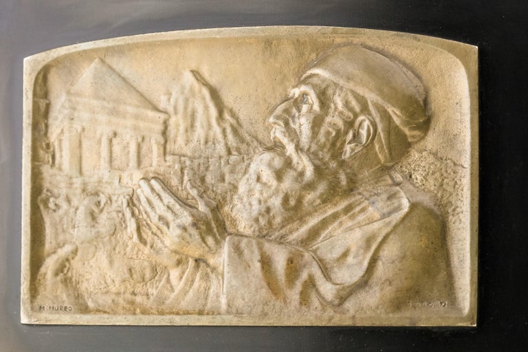 Jew at the Tomb of Zechariah-Bronze Plaque by Moshe Murro for Bezalel ...