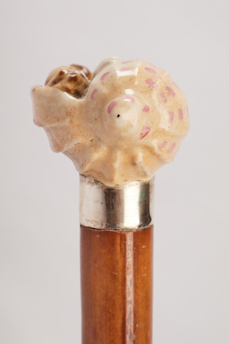Jewel Porcelain Walking Stick, Italy 1880 For Sale at 1stDibs