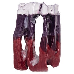 White Winged Crown, 4 Part Ceramic TOTEM, Hand Built Sculpture by H. Starcevic For Sale at 1stDibs