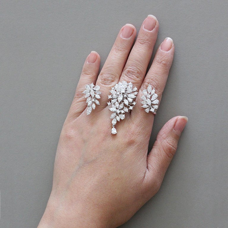 Jewelerette Three-Finger Diamond Gold Ring at 1stDibs | three finger ...