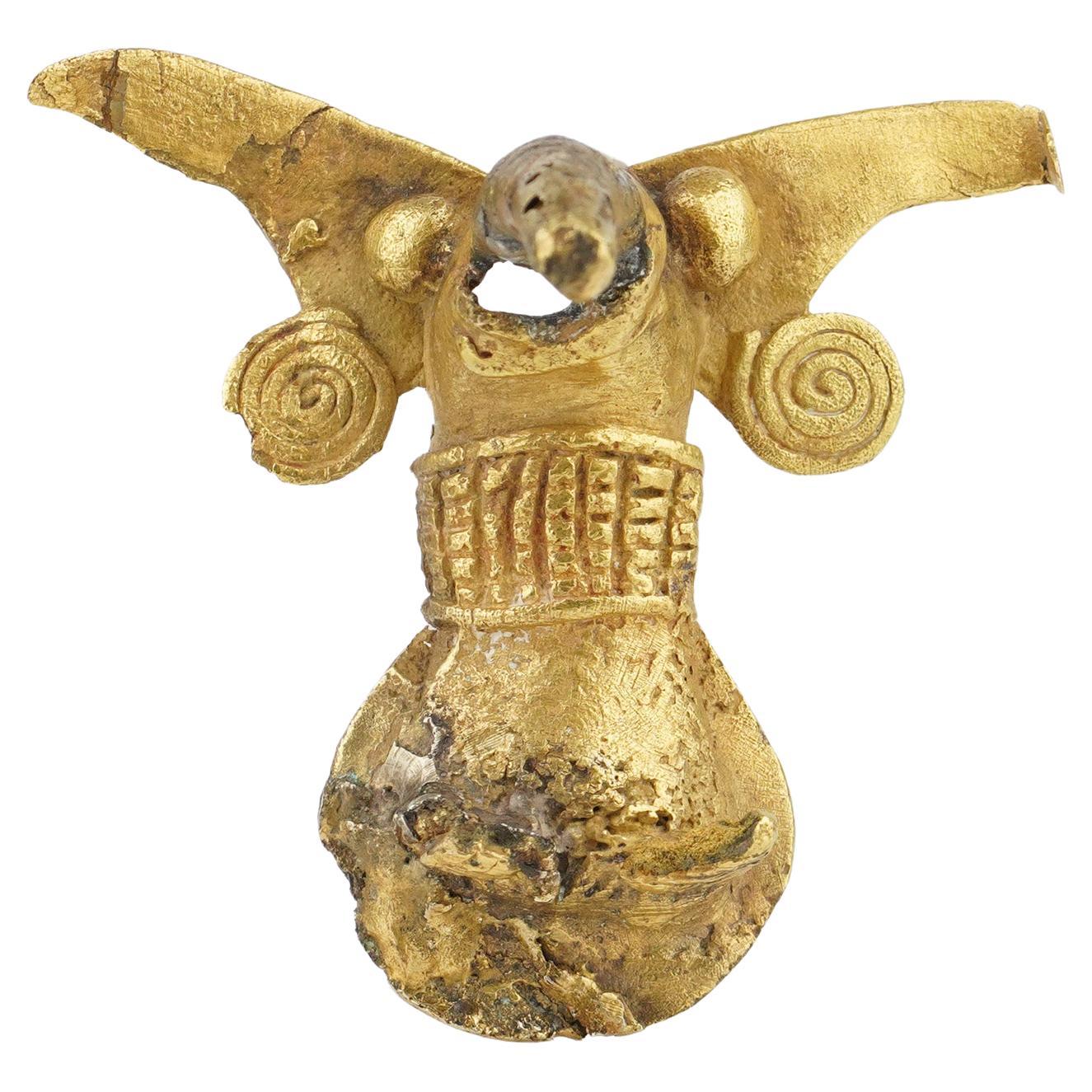 Pre-Columbian Five-String Necklace of Imperial Turquoise and Chavin ...