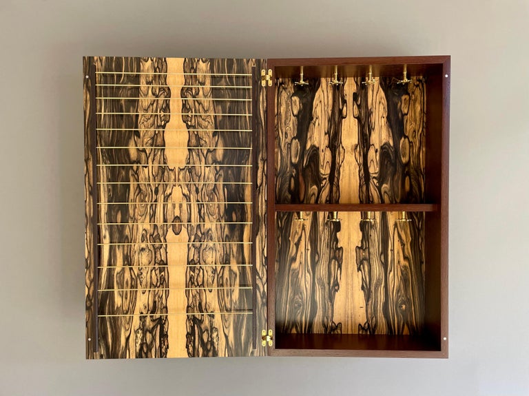 Jewelry Case ONE shown in white ebony, wenge, and brass by Adam Bentz ...