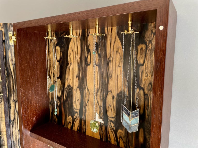 Jewelry Case ONE shown in white ebony, wenge, and brass by Adam Bentz ...
