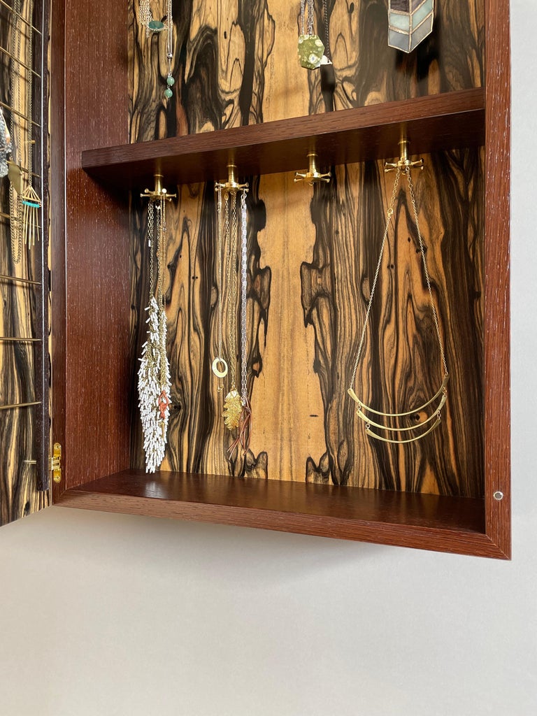 Jewelry Case ONE shown in white ebony, wenge, and brass by Adam Bentz ...