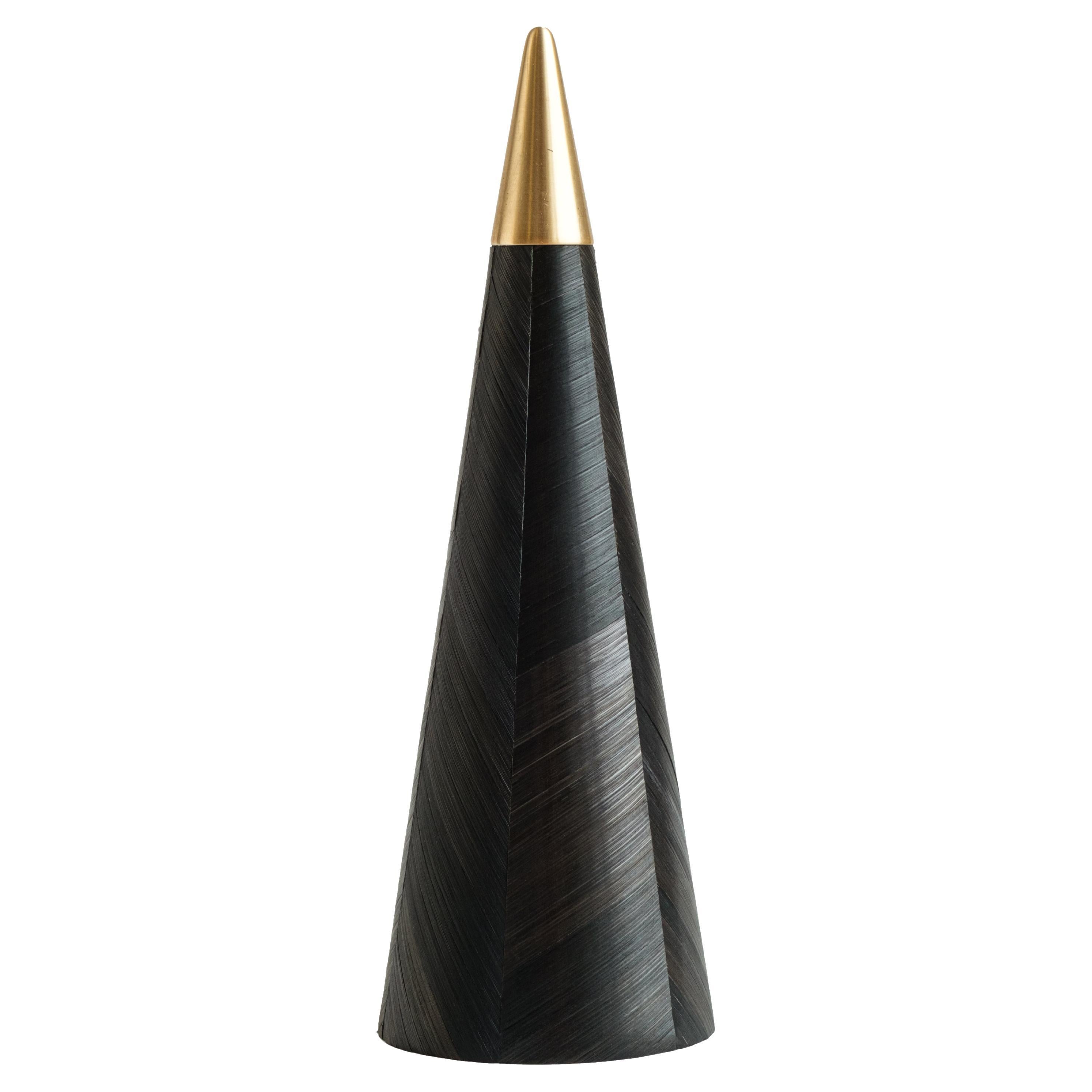 Minimalistic Decor Set Straw Marquetry Cone Brass Black Green Gradient ...