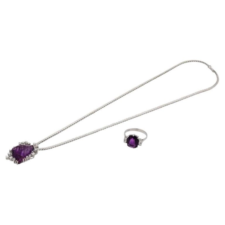 Jewelry Set: 2 Pcs. Necklace and Ring For Sale at 1stDibs