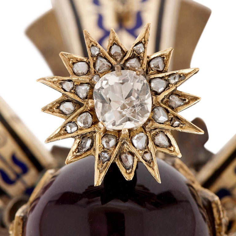 Jewish Silver, Enamel and Jewel Torah Crown Keter For Sale at 1stDibs