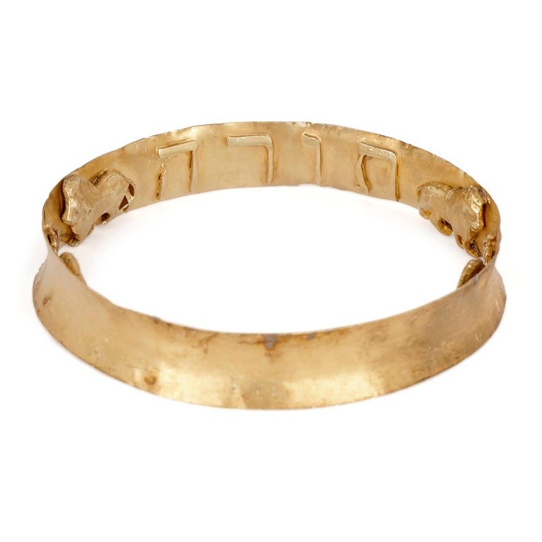 Jewish Silver, Enamel and Jewel Torah Crown Keter For Sale at 1stDibs