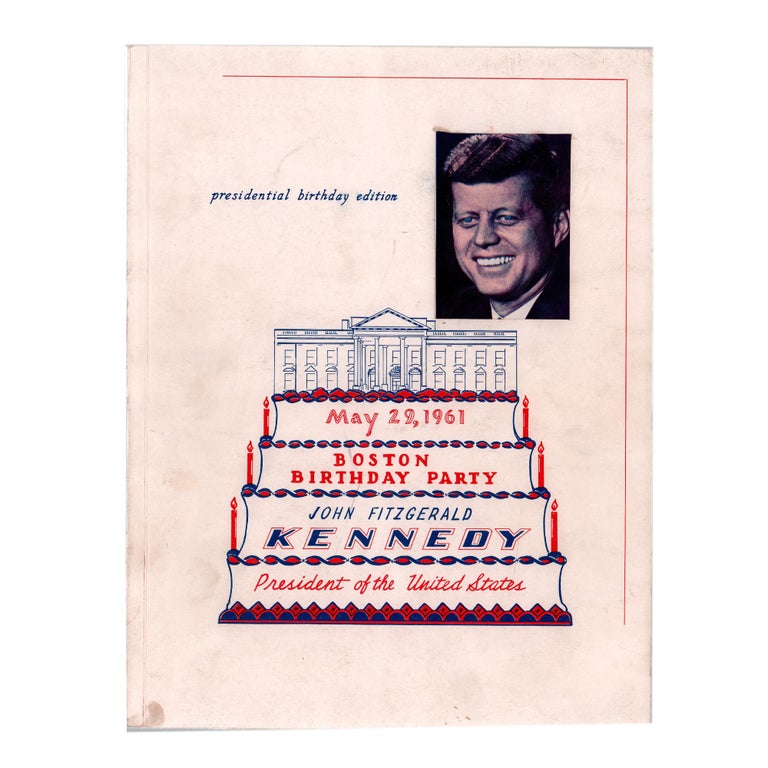 JFK Boston Birthday Party Program with Original Place Card, 1961 For ...