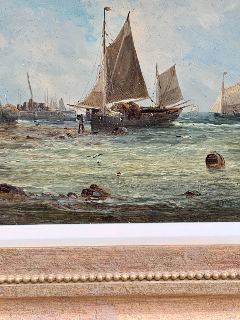 J.H.Watson - 19th century antique English fishing boats by the ...