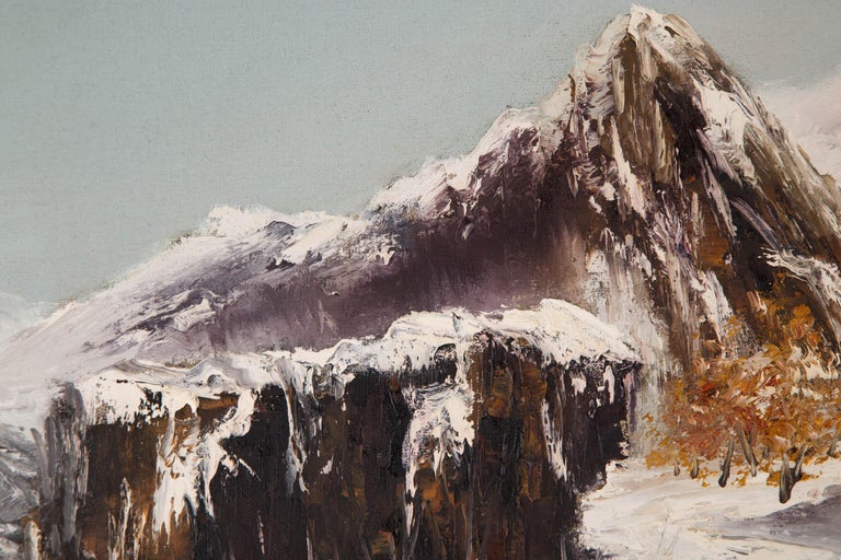 Jianping Chen - JianPing Chen Impressionist Original Oil Painting "Snow ...