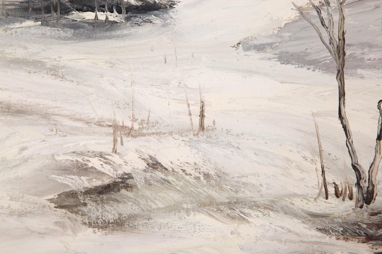 Jianping Chen - JianPing Chen Impressionist Original Oil Painting "Snow ...