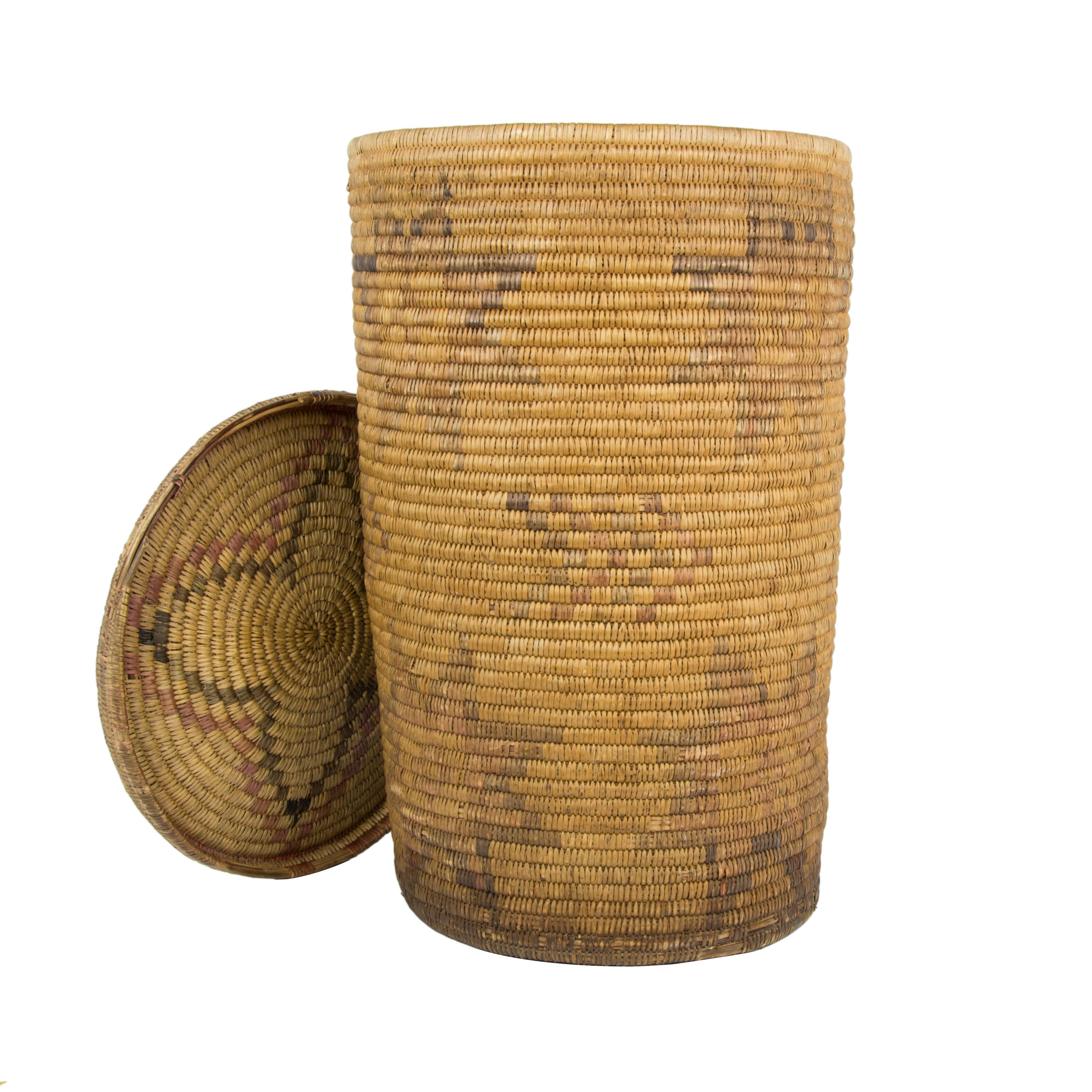 Jicarilla Lidded Storage Basket For Sale at 1stDibs