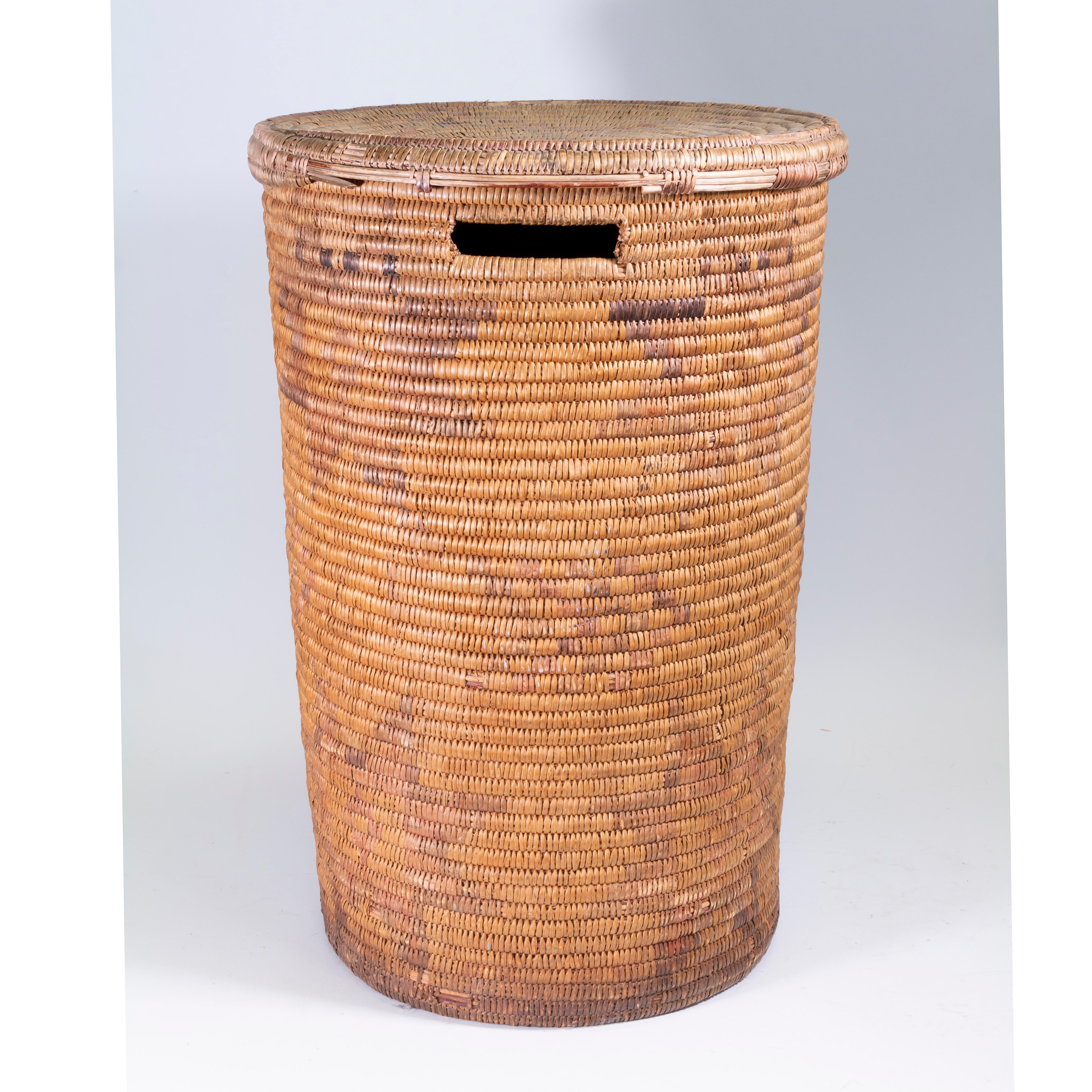 Jicarilla Lidded Storage Basket For Sale at 1stDibs